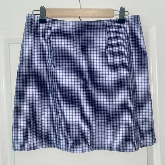 Wrapper | Skirts | 88 Blue Checkered Skirt | Poshmark